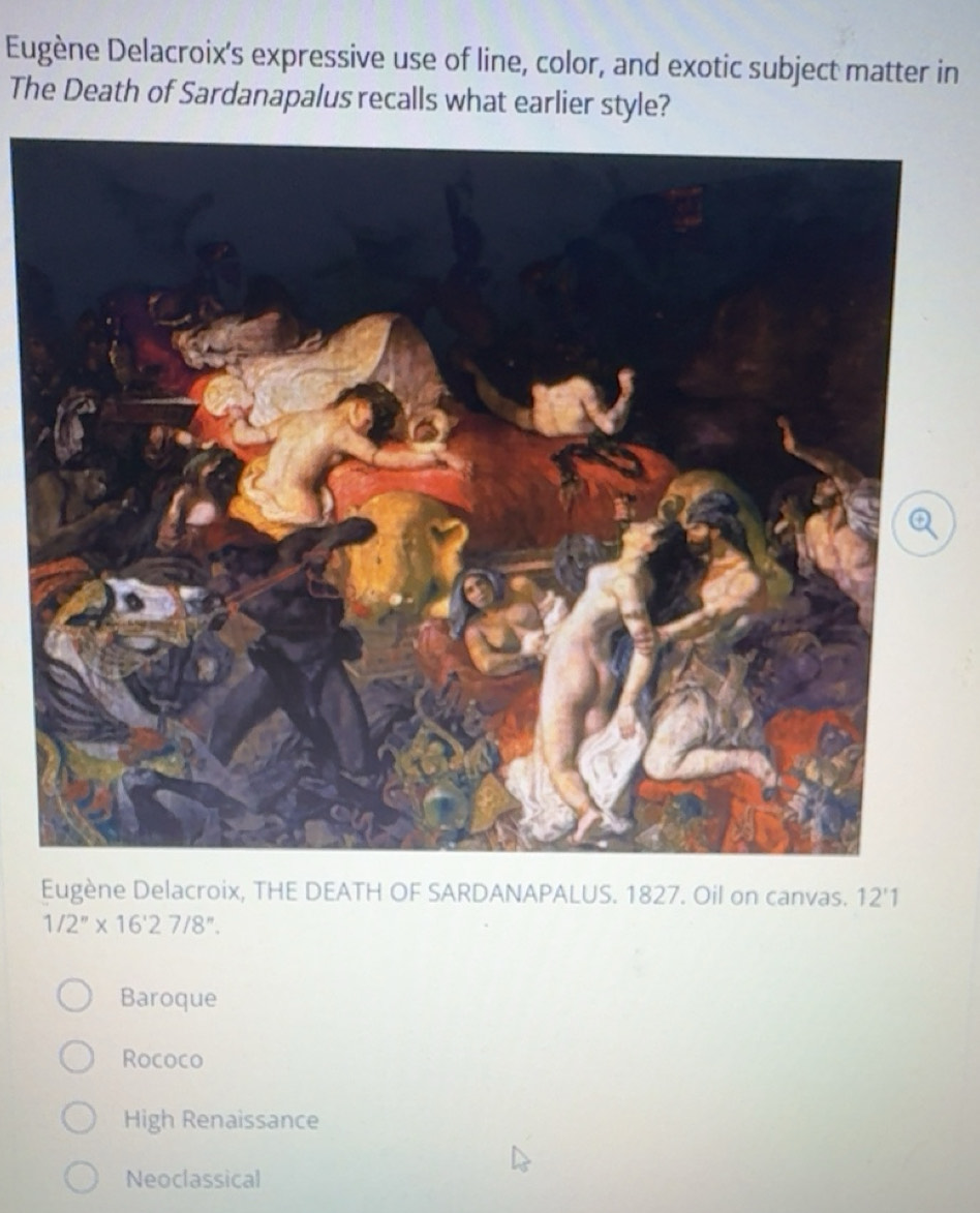 Solved: Eugène Delacroix's expressive use of line, color, and exotic ...