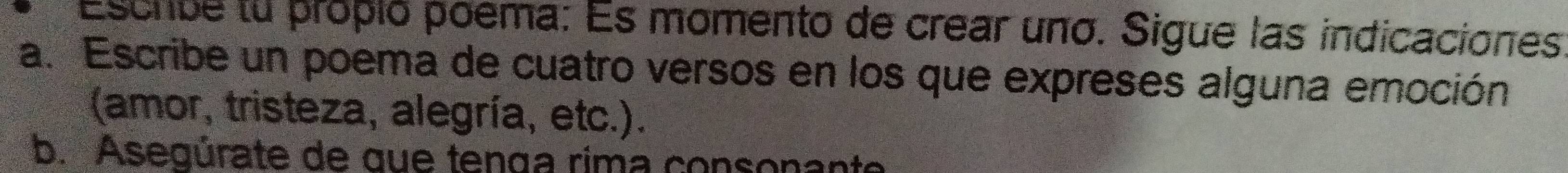 Resuelto:Escribe tu propió poema: Es momento de crear uno. Sigue las ...