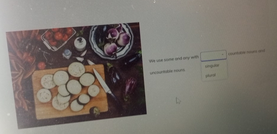 Resuelto:some and any with countable nouns and ntable nouns. singular ...