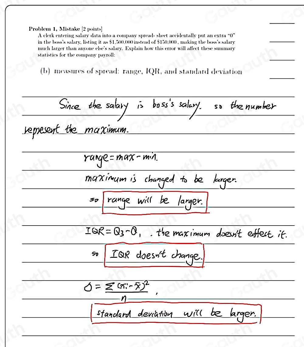 Solved: Problem 1, Mistake [2 points] A clerk entering salary data into ...