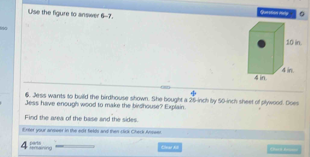 Solved: Use the figure to answer 6-7, Question Hely 6. Jess wants to ...