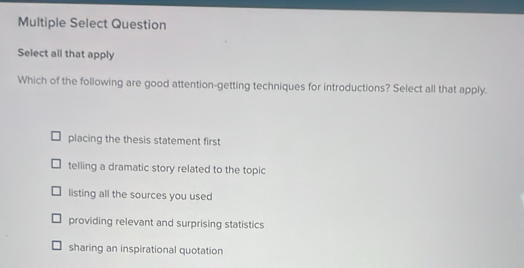 Solved: Multiple Select Question Select all that apply Which of the ...
