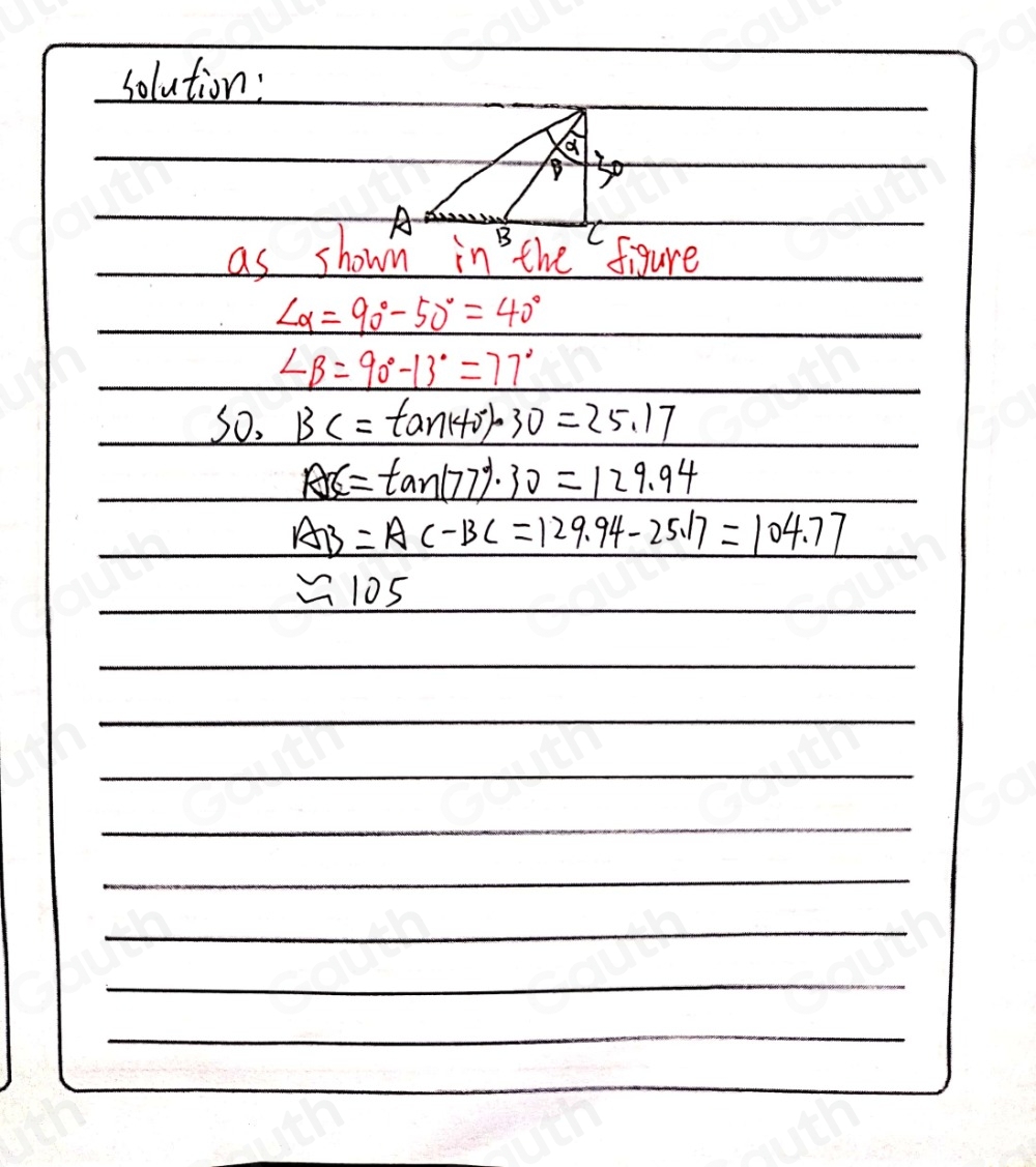 Solved: From a window 30 feet above the street, the angle of depression ...