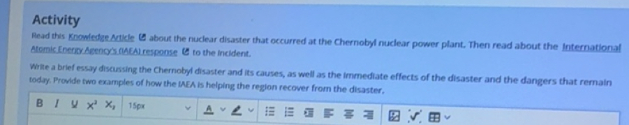 Solved: Activity Read this Knowledge Article Ø about the nuclear ...