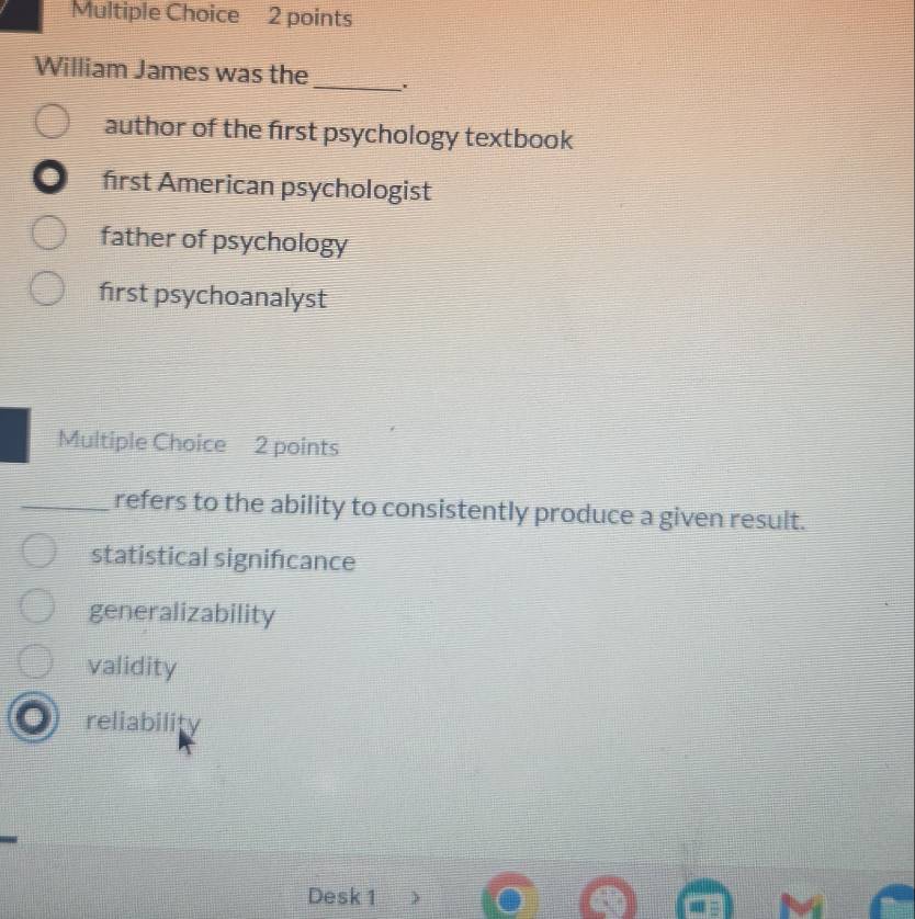 Solved: William James was the _' author of the first psychology ...