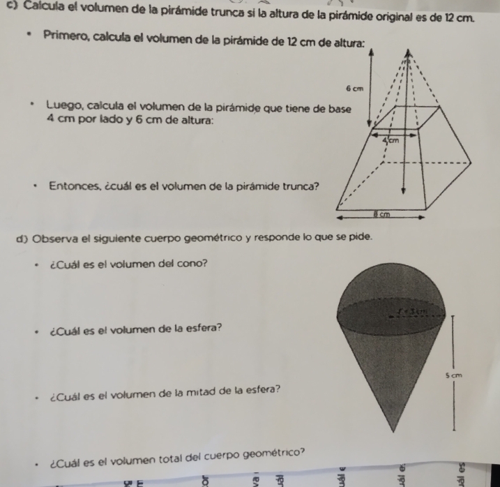 Resuelto:Calcula el volumen de la pirámide trunca si la altura de la ...