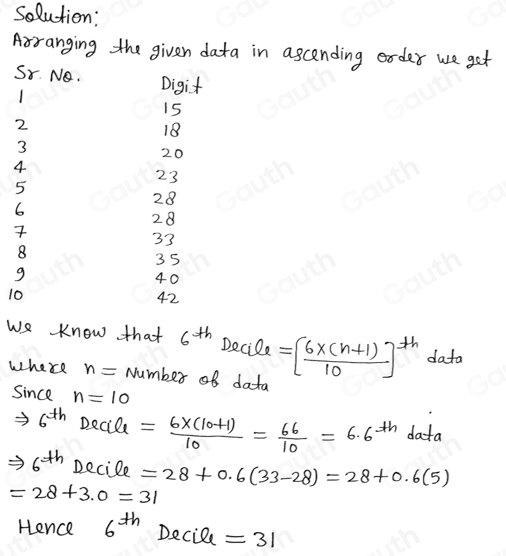 Solved: PROBLEM SOLVING 1 to 4 (show your solution) 1. Find the 6th ...