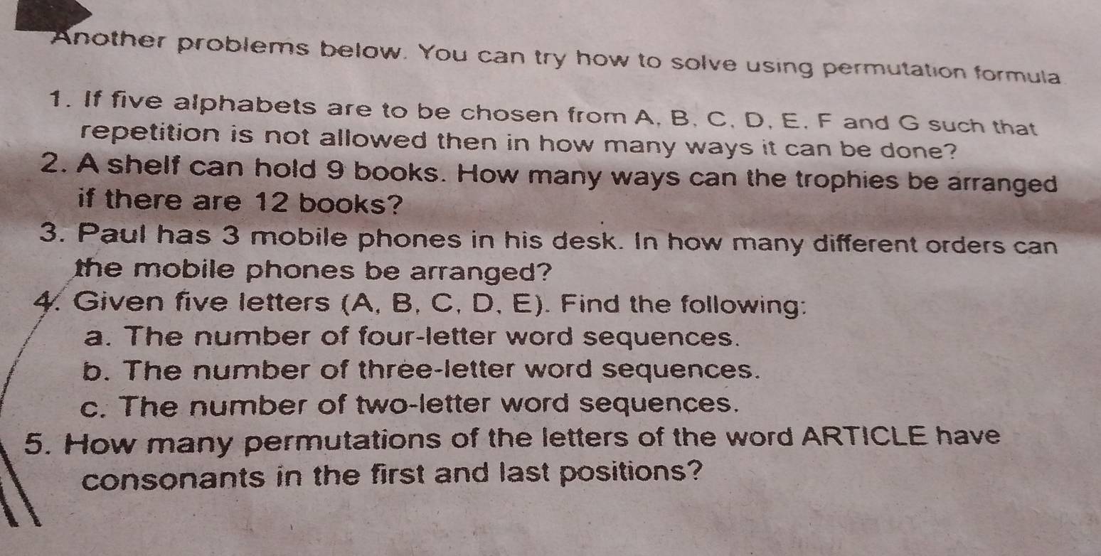 Solved: Another problems below. You can try how to solve using ...