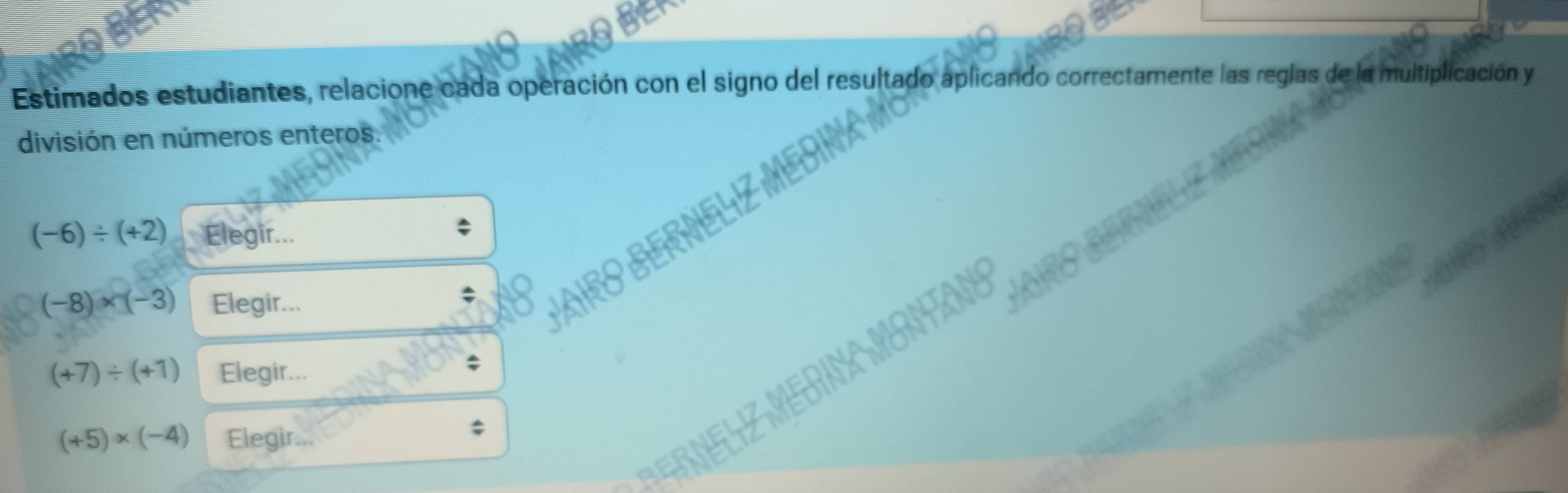 Resuelto:Estimados estudiantes, relacione cada operación con el signo ...