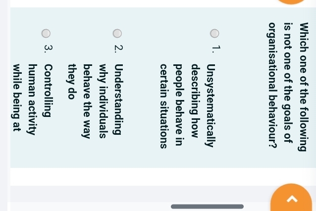 Solved: Which one of the following is not one of the goals of ...