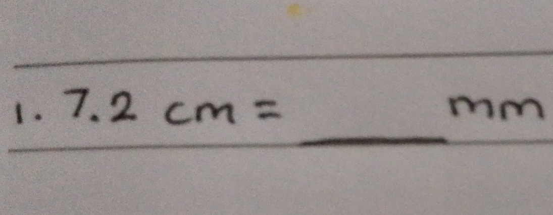 Solved: 7.2cm= mm [Math]