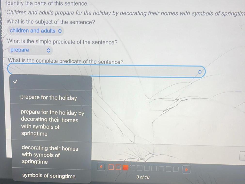 Solved: Identify the parts of this sentence. Children and adults ...