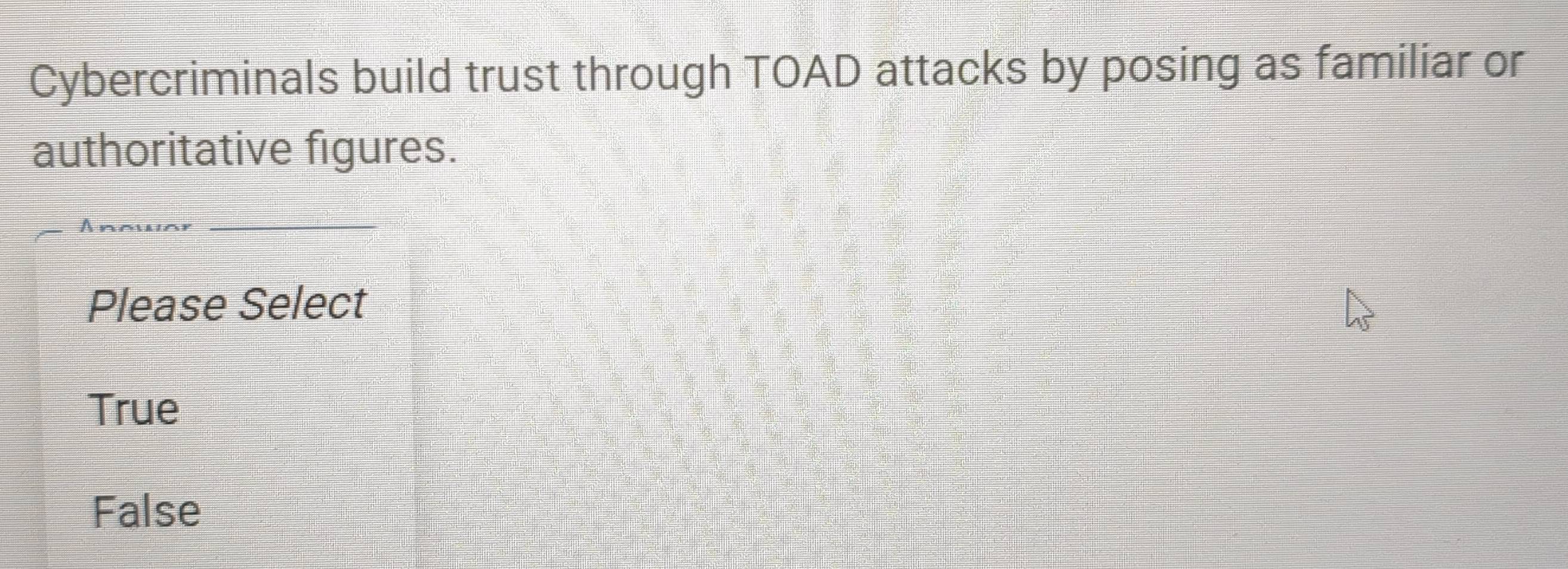 Solved: Cybercriminals build trust through TOAD attacks by posing as ...