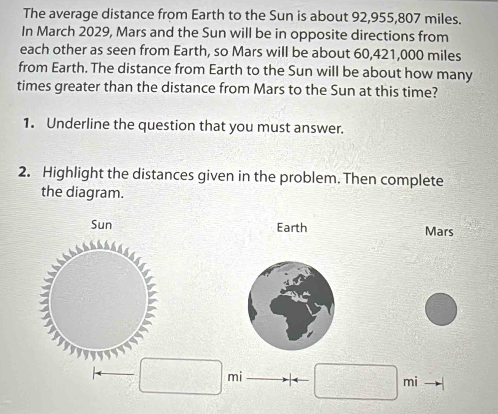 Solved: The average distance from Earth to the Sun is about 92,955,807 ...