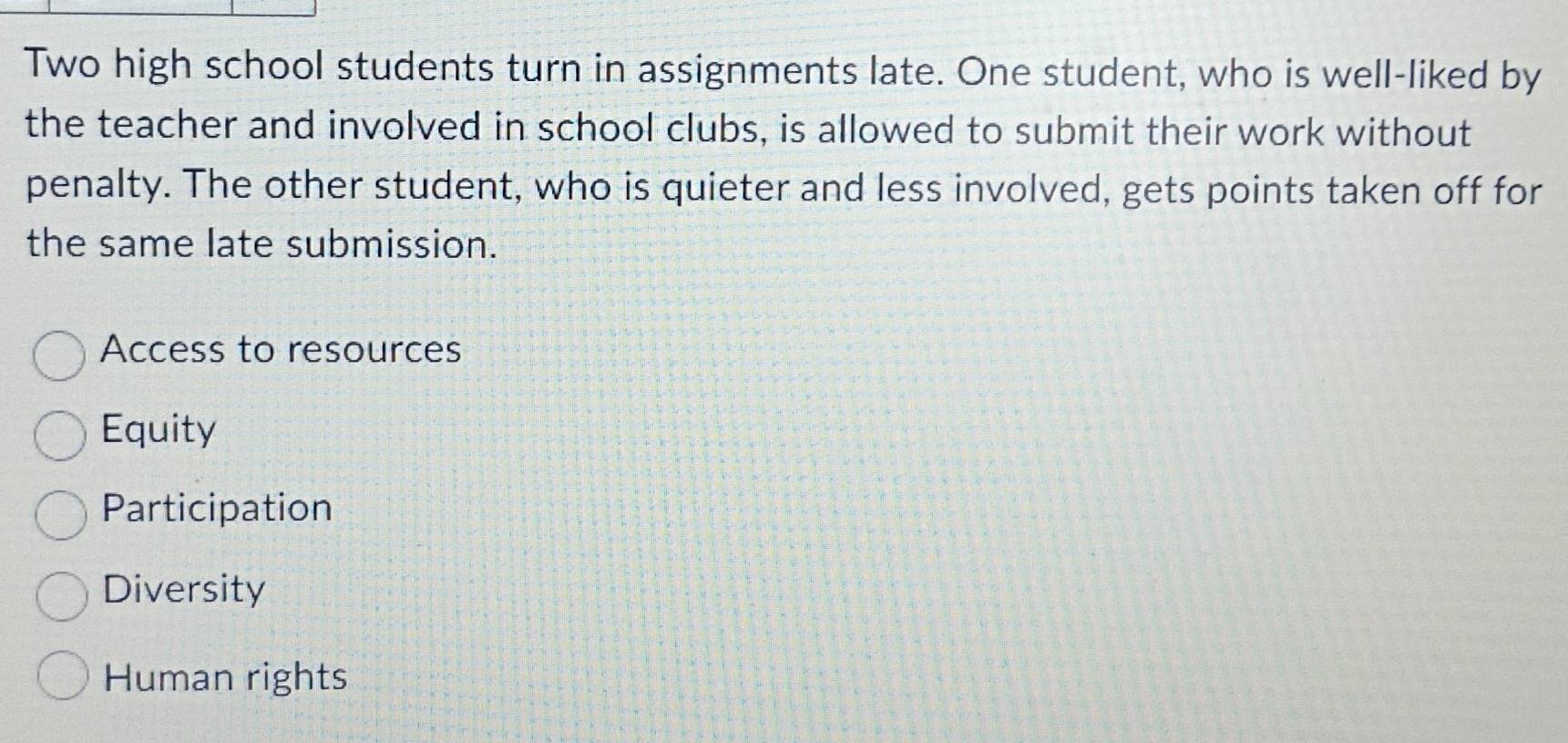 Solved: Two high school students turn in assignments late. One student ...