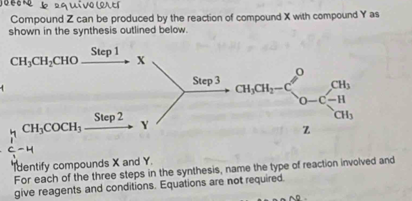 Solved: Compound Z can be produced by the reaction of compound X with ...