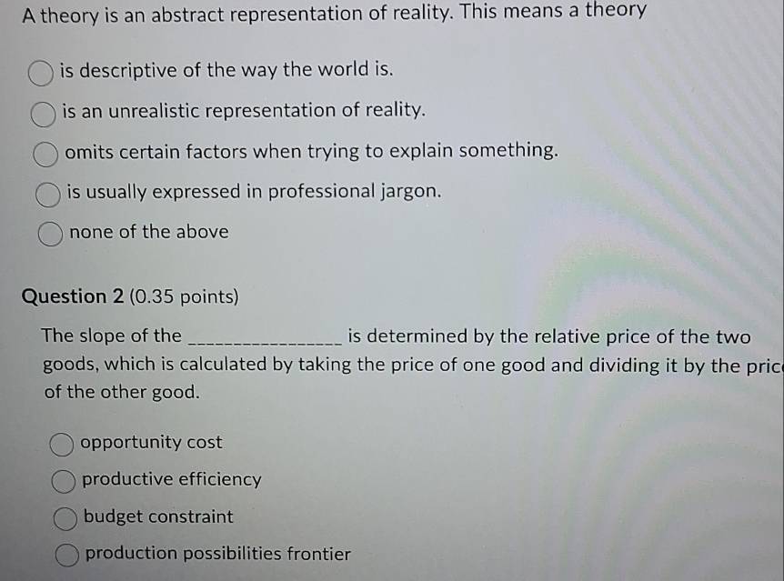 Solved: A theory is an abstract representation of reality. This means a ...