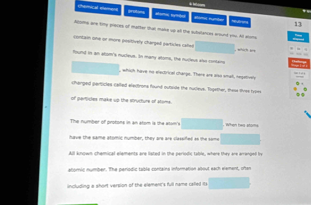 Solved: ixtcom chemical element protons atomic symbol atomic number ...