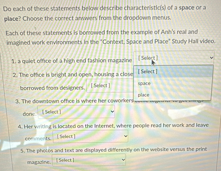 Solved: Do each of these statements below describe characteristic(s) of ...