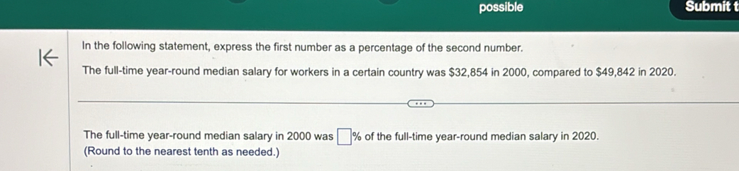 Solved: possible Submitt In the following statement, express the first ...