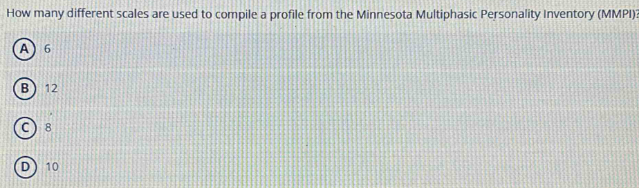 Solved: How many different scales are used to compile a profile from ...