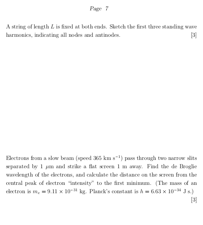 Résolu :Page 7 A string of length L is fixed at both ends. Sketch the ...