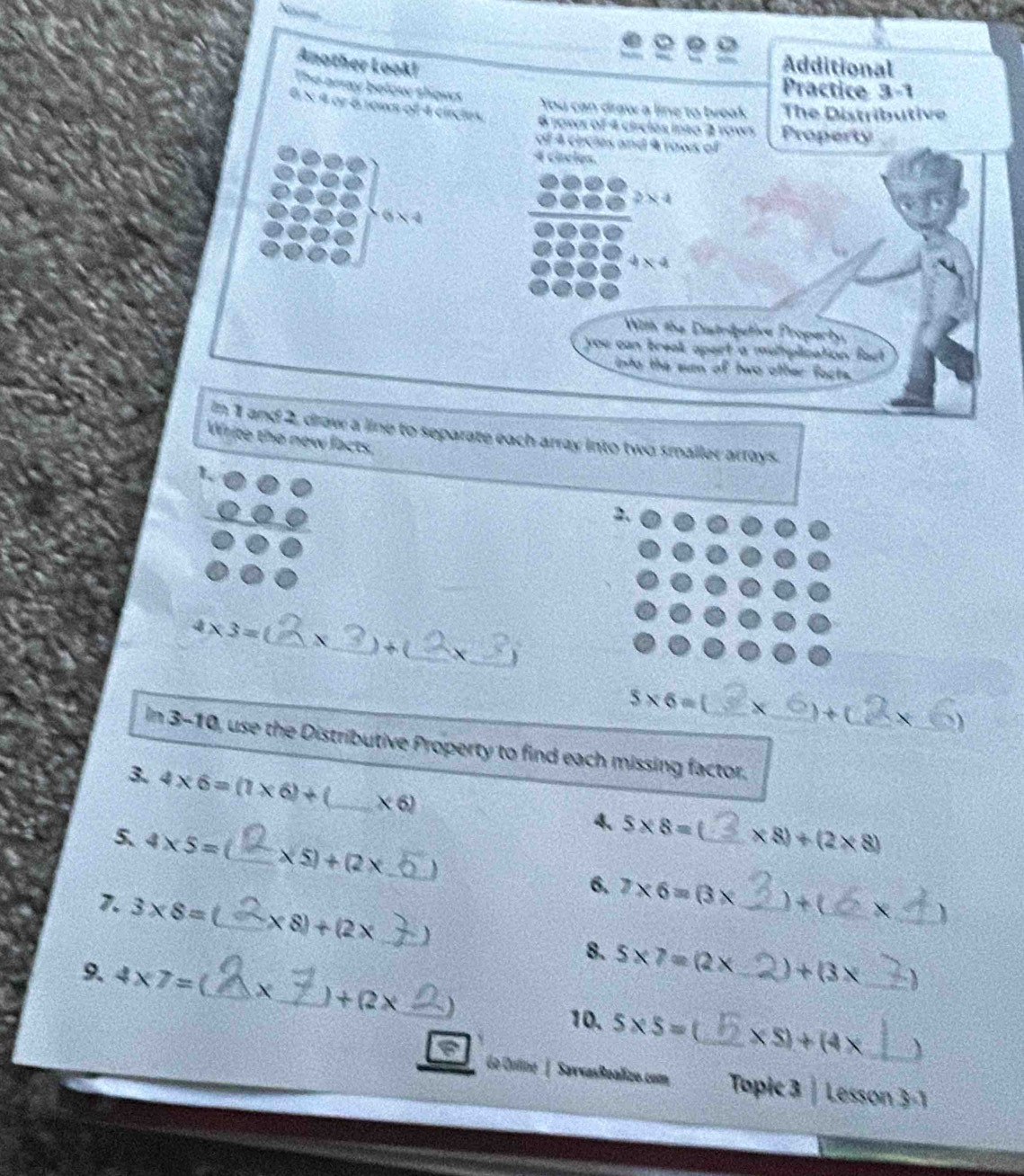 Solved: Another Look! Additional The anay below shows Practice 3-1 You ...