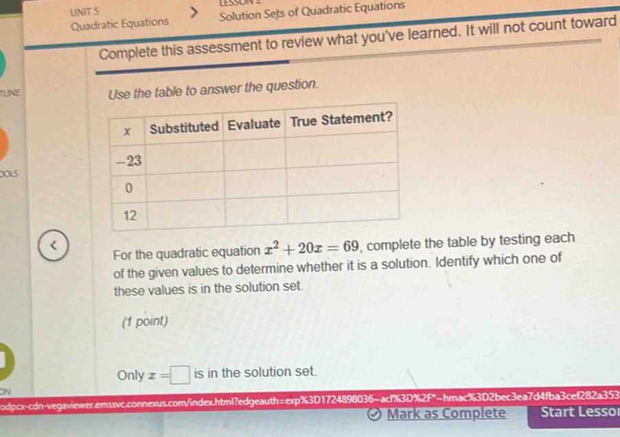 Solved: Quadratic Equations Solution Sets of Quadratic Equations ...