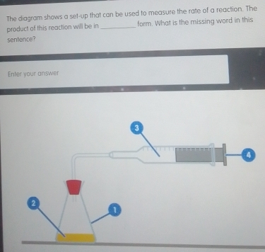 Solved: The diagram shows a set-up that can be used to measure the rate ...