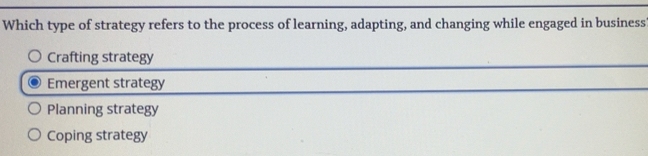 Solved: Which type of strategy refers to the process of learning ...