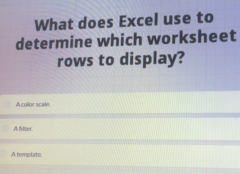 Gelöst:What does Excel use to determine which worksheet rows to display ...