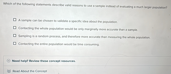 Solved: Which of the following statements describe valid reasons to use ...