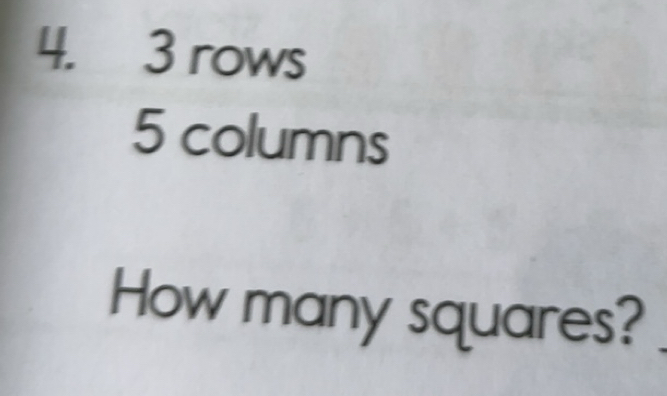 Solved: 3 rows 5 columns How many squares? [Math]