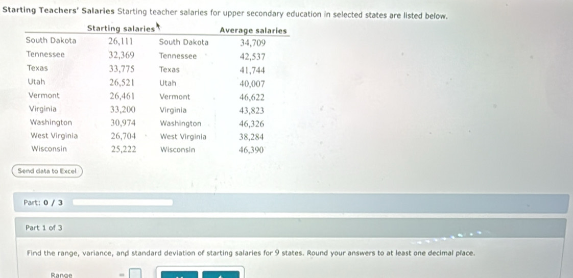 Solved: Starting Teachers’ Salaries Starting teacher salaries for upper ...
