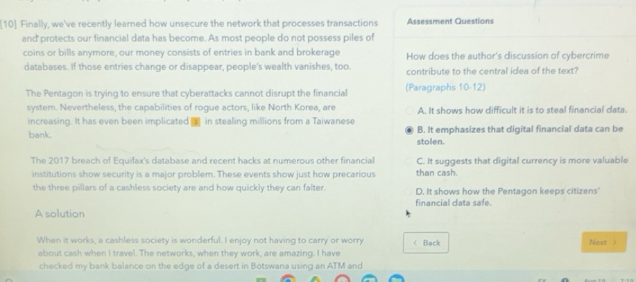 Solved: [10] Finally, we've recently learned how unsecure the network ...