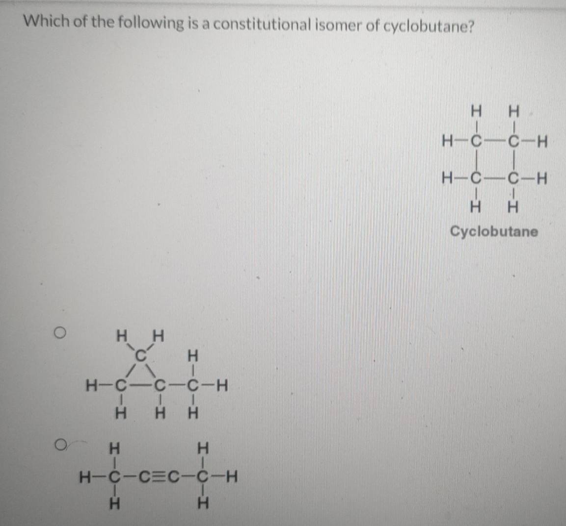 Solved: Which of the following is a constitutional isomer of ...