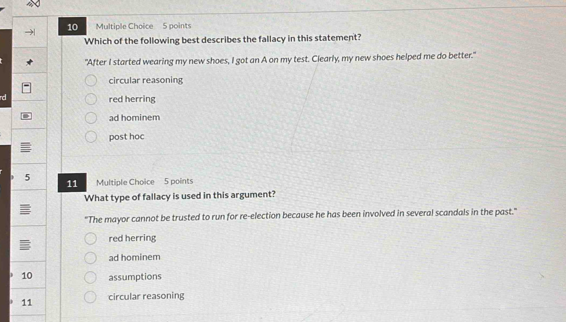 Solved: Which of the following best describes the fallacy in this ...