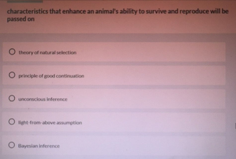 Solved: characteristics that enhance an animal's ability to survive and ...