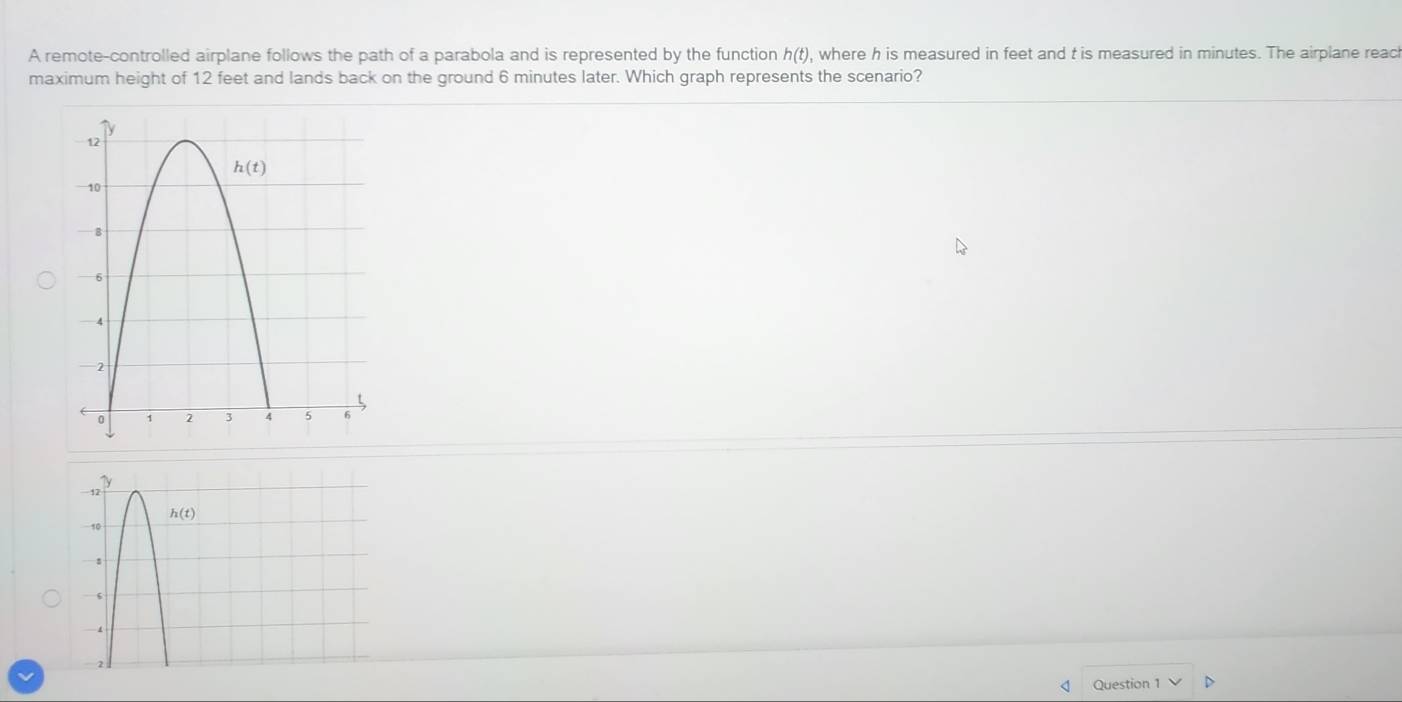 Solved: A remote-controlled airplane follows the path of a parabola and ...