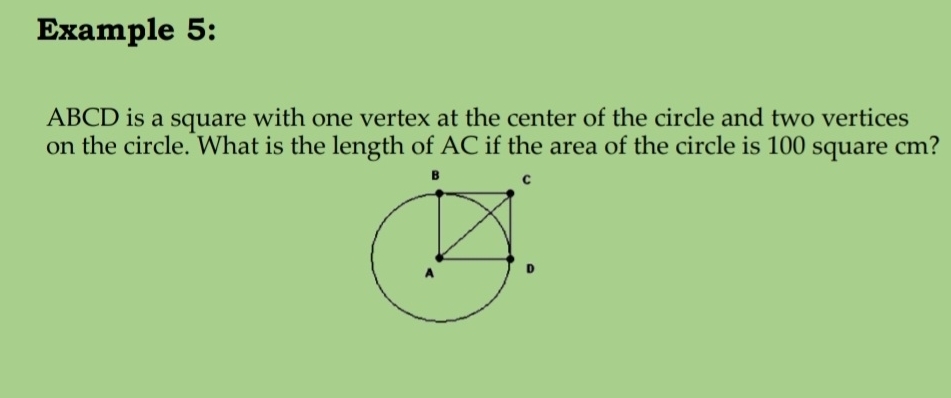 Solved: Example 5: ABCD is a square with one vertex at the center of ...
