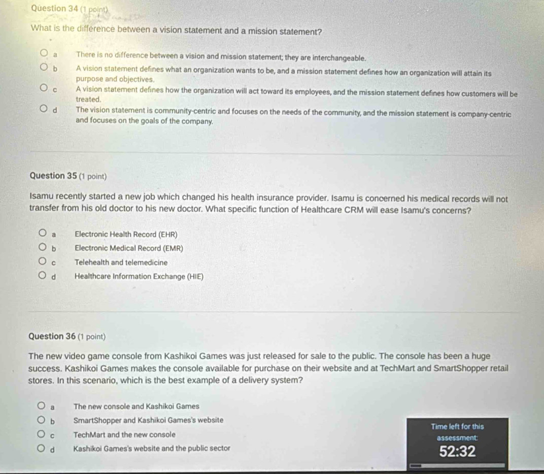 Solved: What is the difference between a vision statement and a mission ...