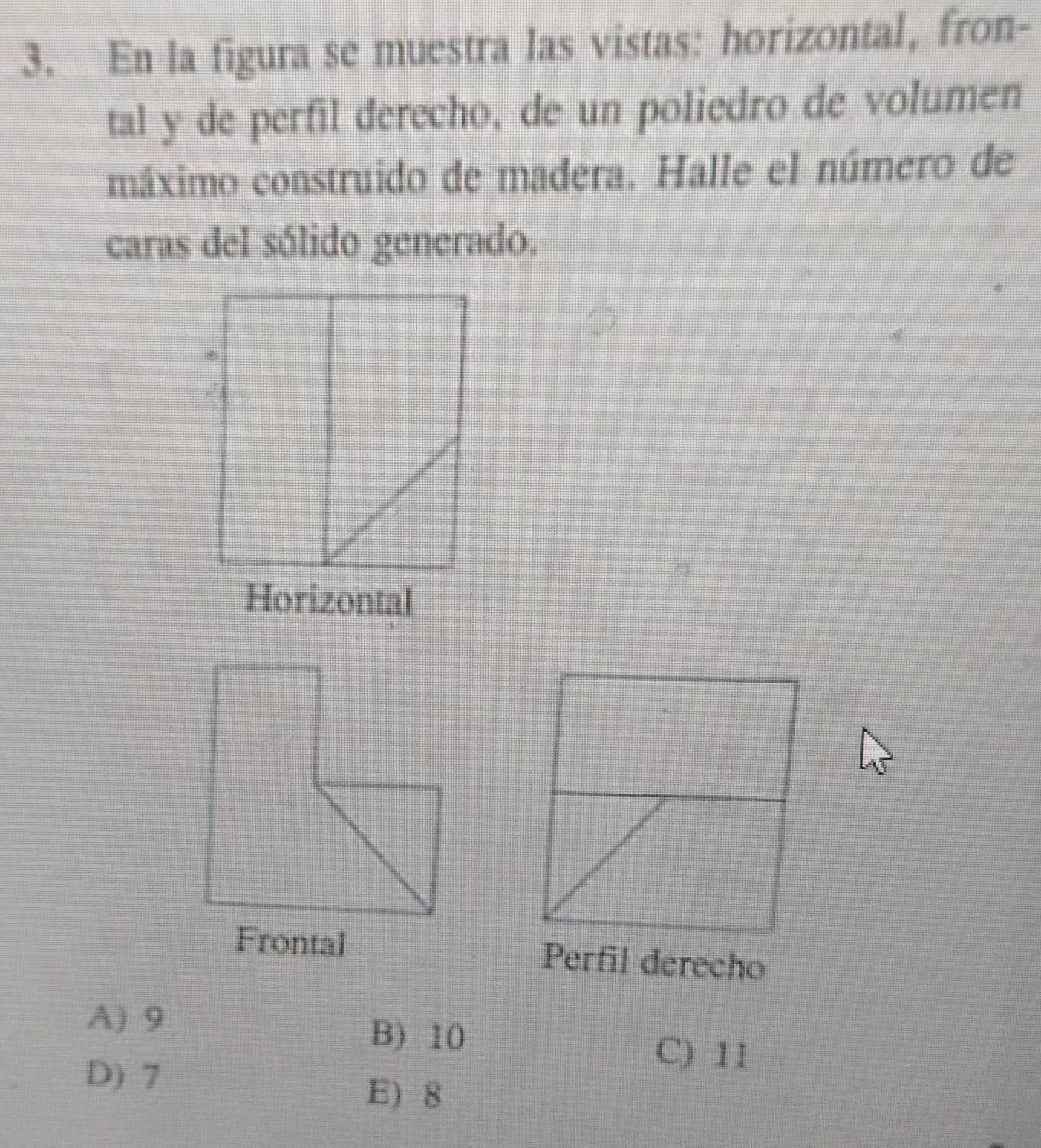 Resuelto:En la figura se muestra las vistas: horizontal, fron- tal y de ...