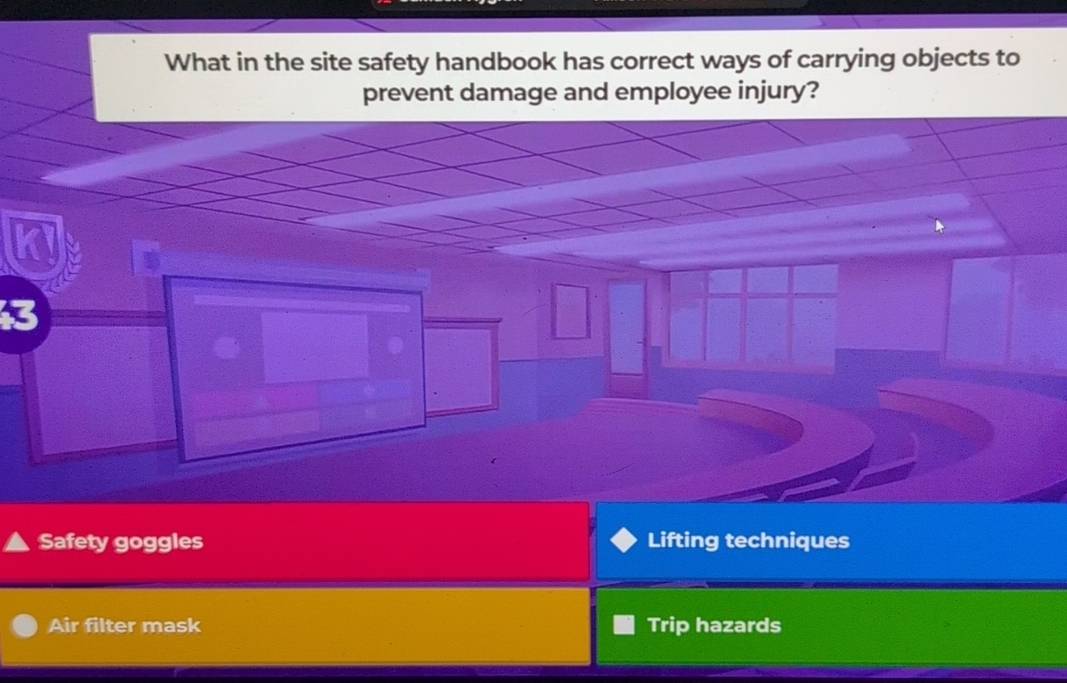 Solved: What in the site safety handbook has correct ways of carrying ...