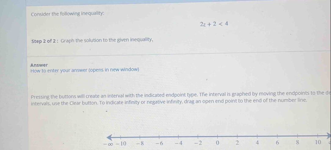 Solved: Consider the following inequality: 2z+2