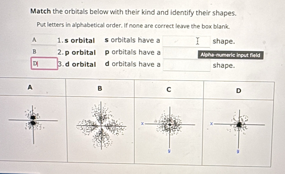 Solved: Match the orbitals below with their kind and identify their ...