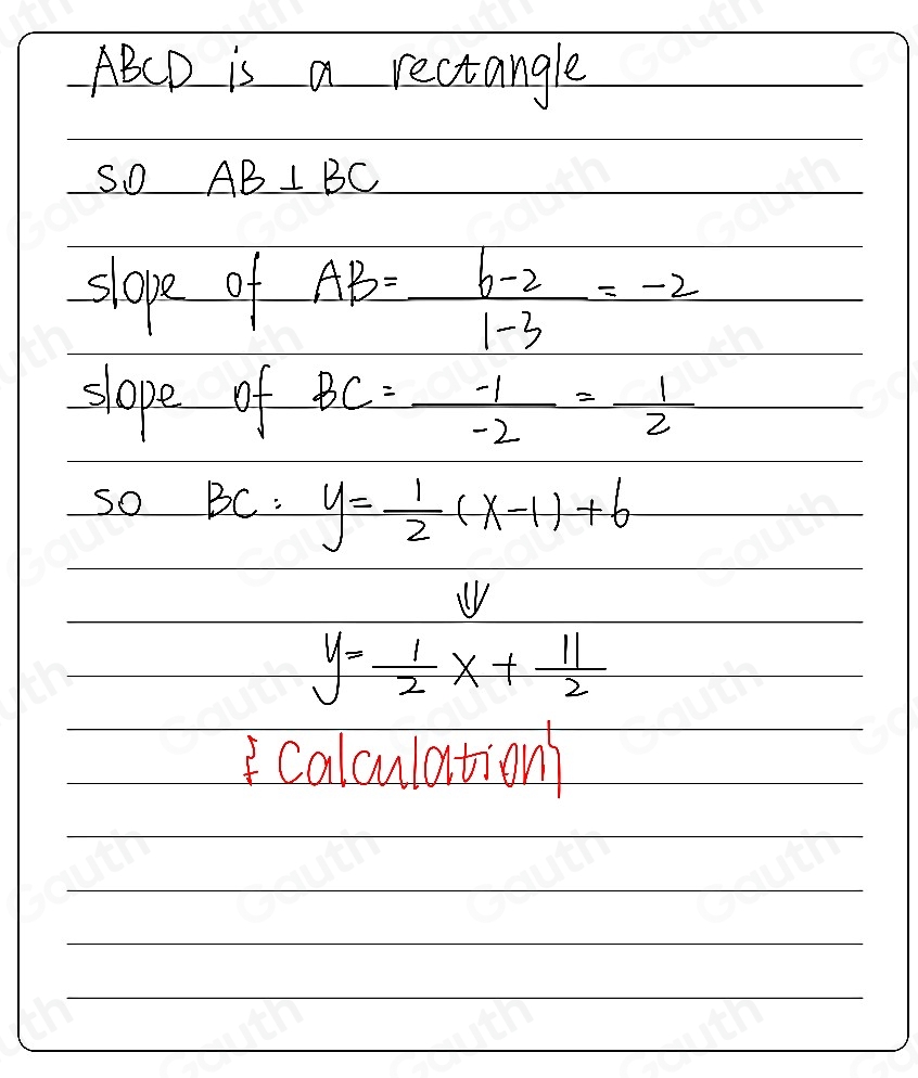 Solved: The diagram shows the rectangle ABCD, where A is (3,2) and B is ...