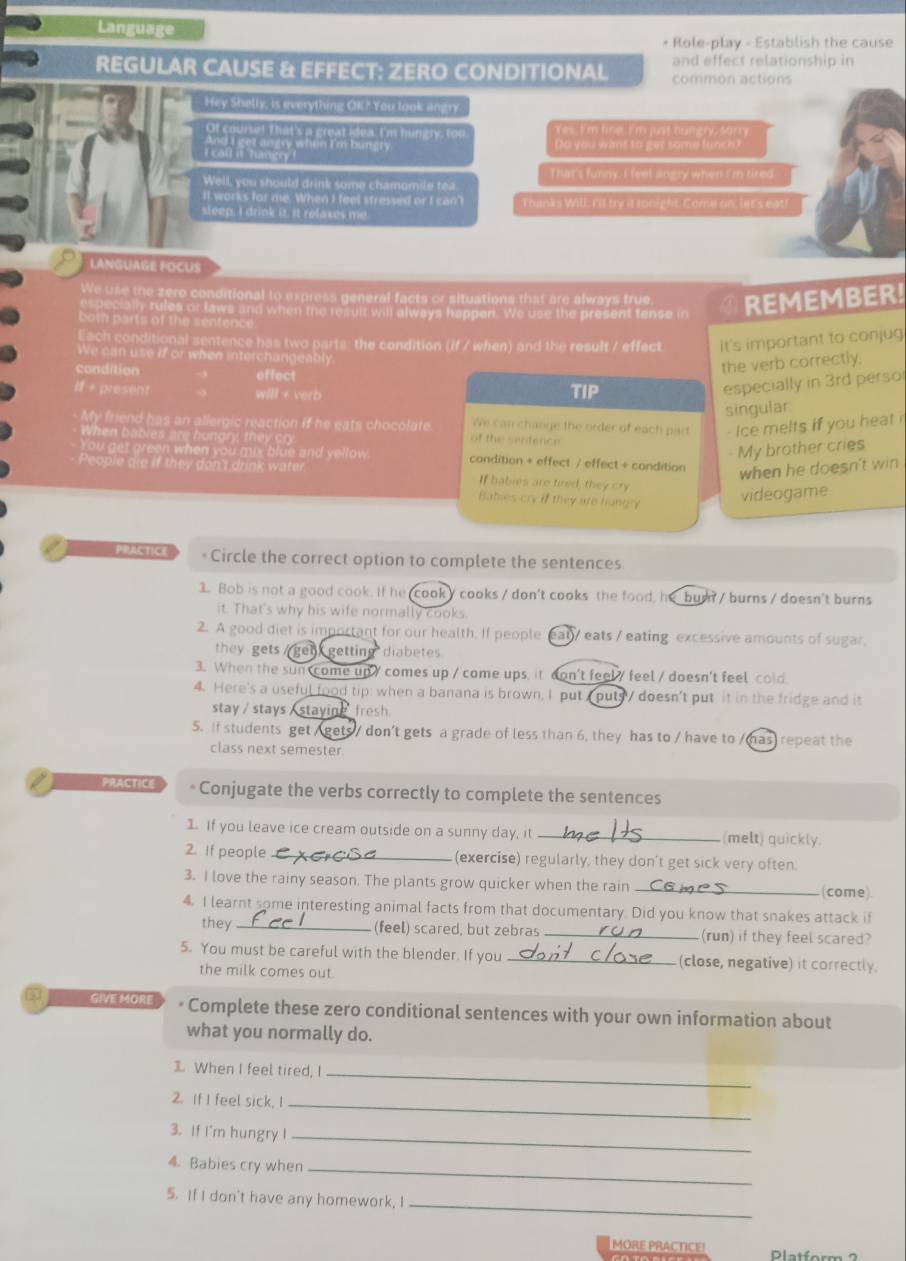 Resuelto:Language Role-play - Establish the cause and effect ...
