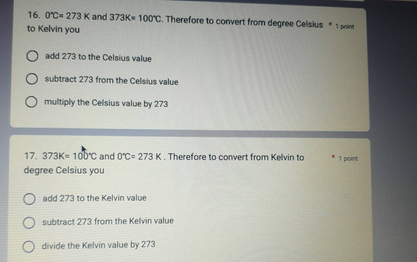 Solved: 0°C=273K and 373K=100°C. Therefore to convert from degree ...