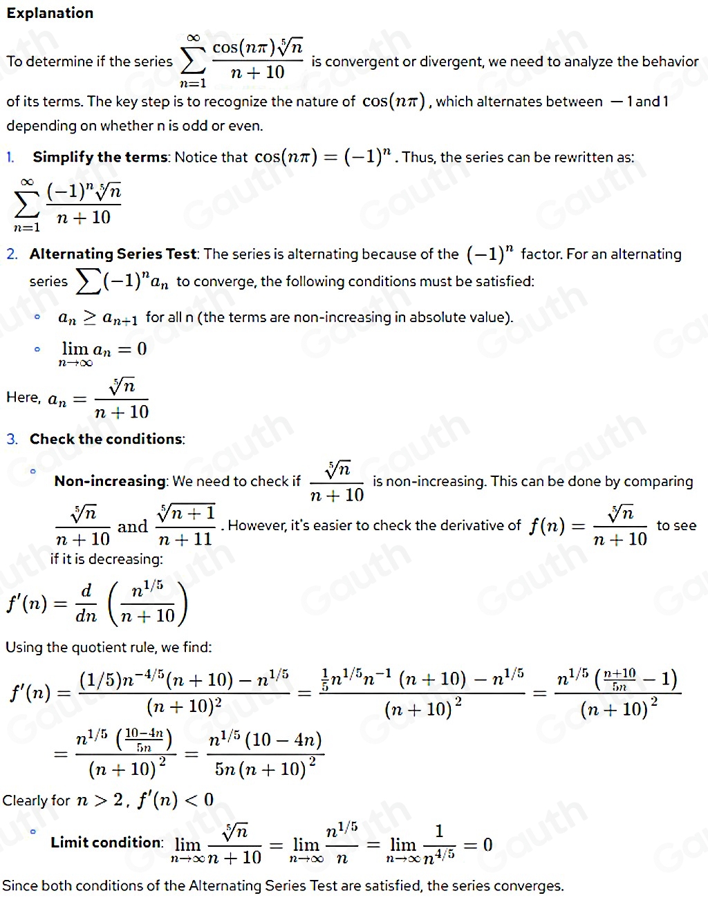 Solved: [This problem requires an upload of your work] Determine if the ...