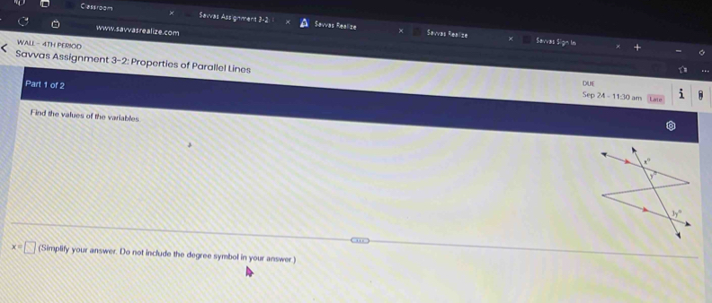 Solved: Cassroom Savvas Assignment 3-2 Savvas Realize www.savvasrealize.com Savvas Reaze Sevvas ...